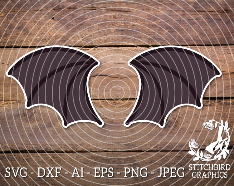 Bat Wings SVG DXF Instant Download Stitchbird Graphics | Etsy