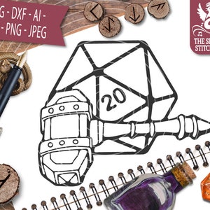 D20 Class Bundle 1 SVG Dungeons and Dragons Commercial Use Silhouette ...