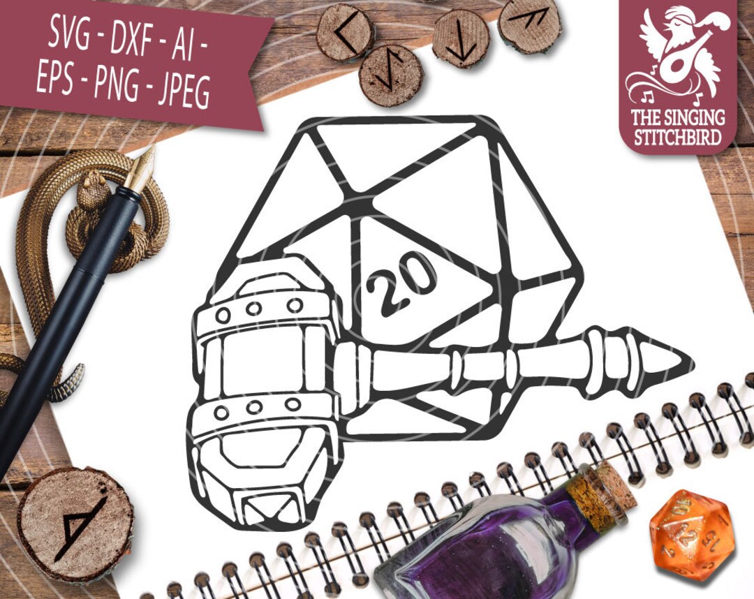 D20 - Dwarf 1 SVG, Dungeons and Dragons Commercial Use, Silhouette SVG ...