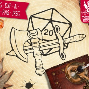 D20 Class Bundle 1 SVG Dungeons and Dragons Commercial Use Silhouette ...
