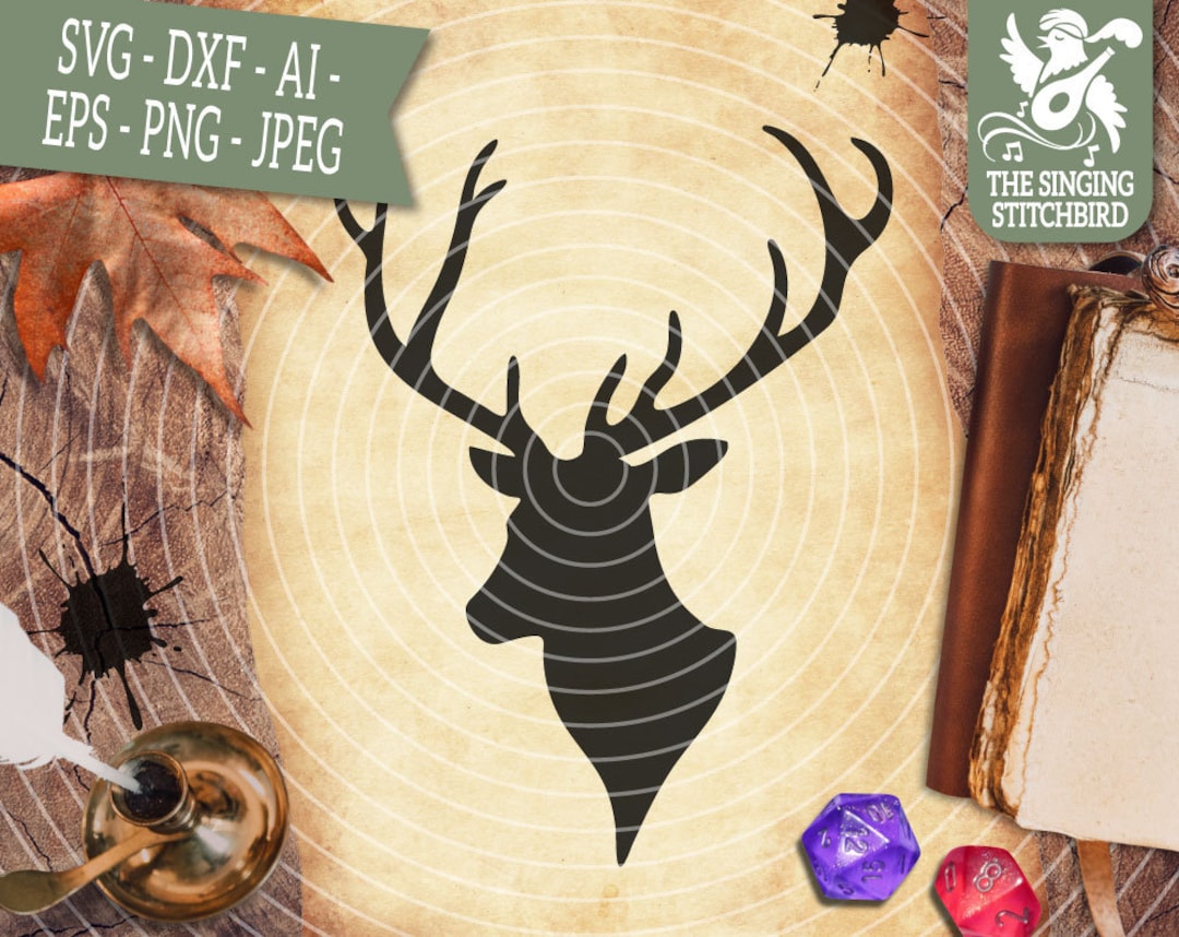 Stag Head SVG, Instant Download, Vector Art, Commercial Use SVG ...