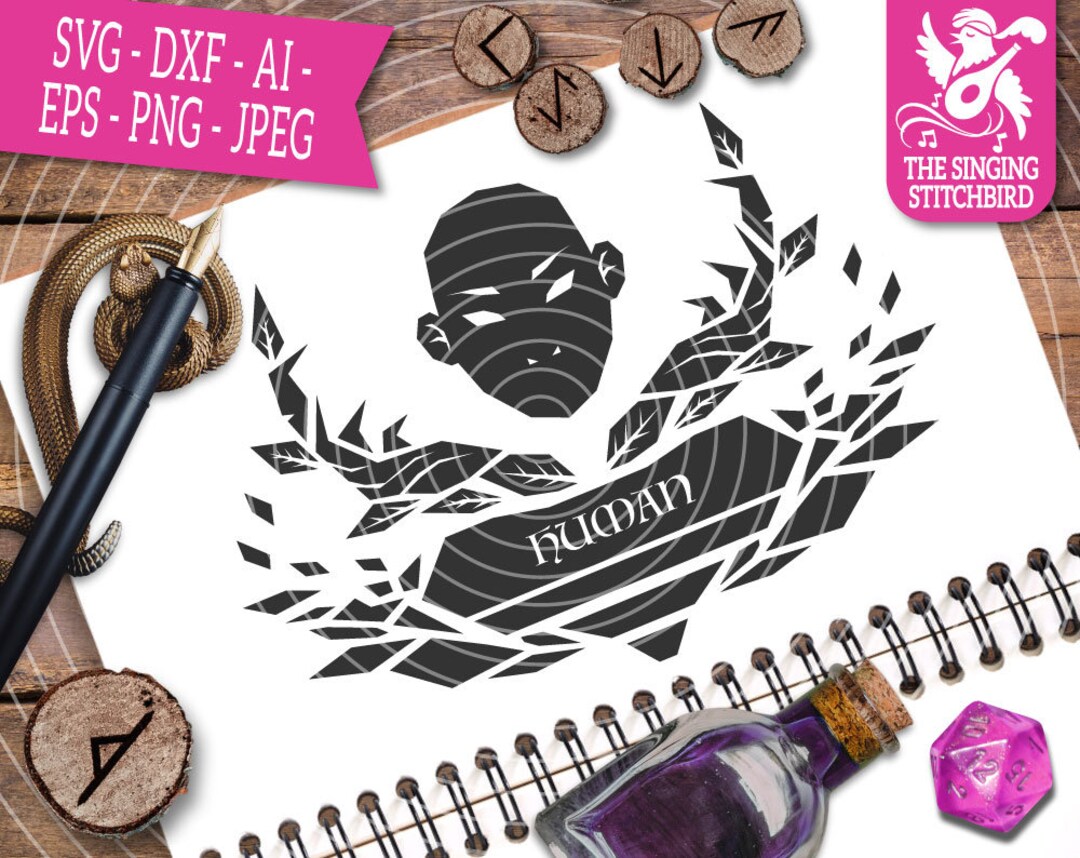 Human Emblem 1 SVG, Dungeons and Dragons Commercial Use, Silhouette SVG ...