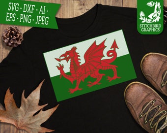Welsh Flag Svg - Etsy UK
