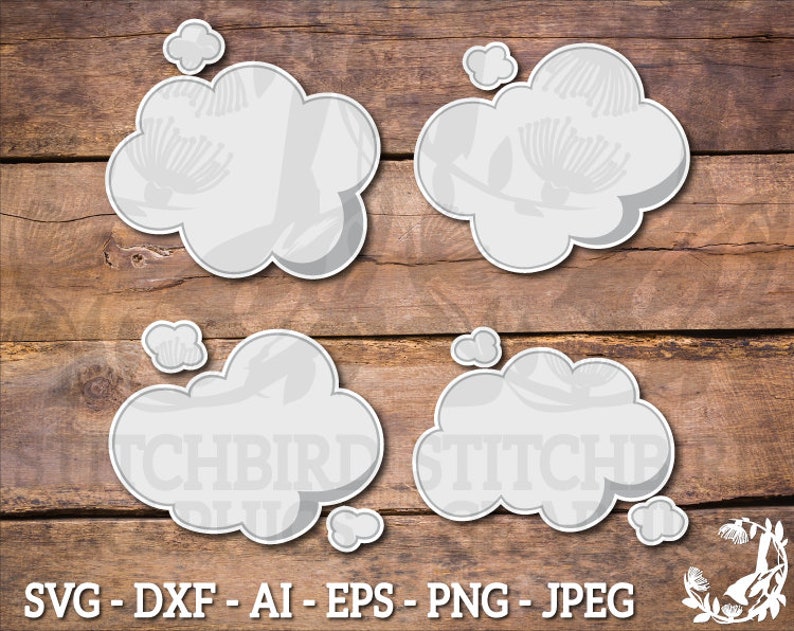 Smoke Cloud Puffs SVG Instant Download Vector Art - Etsy Canada