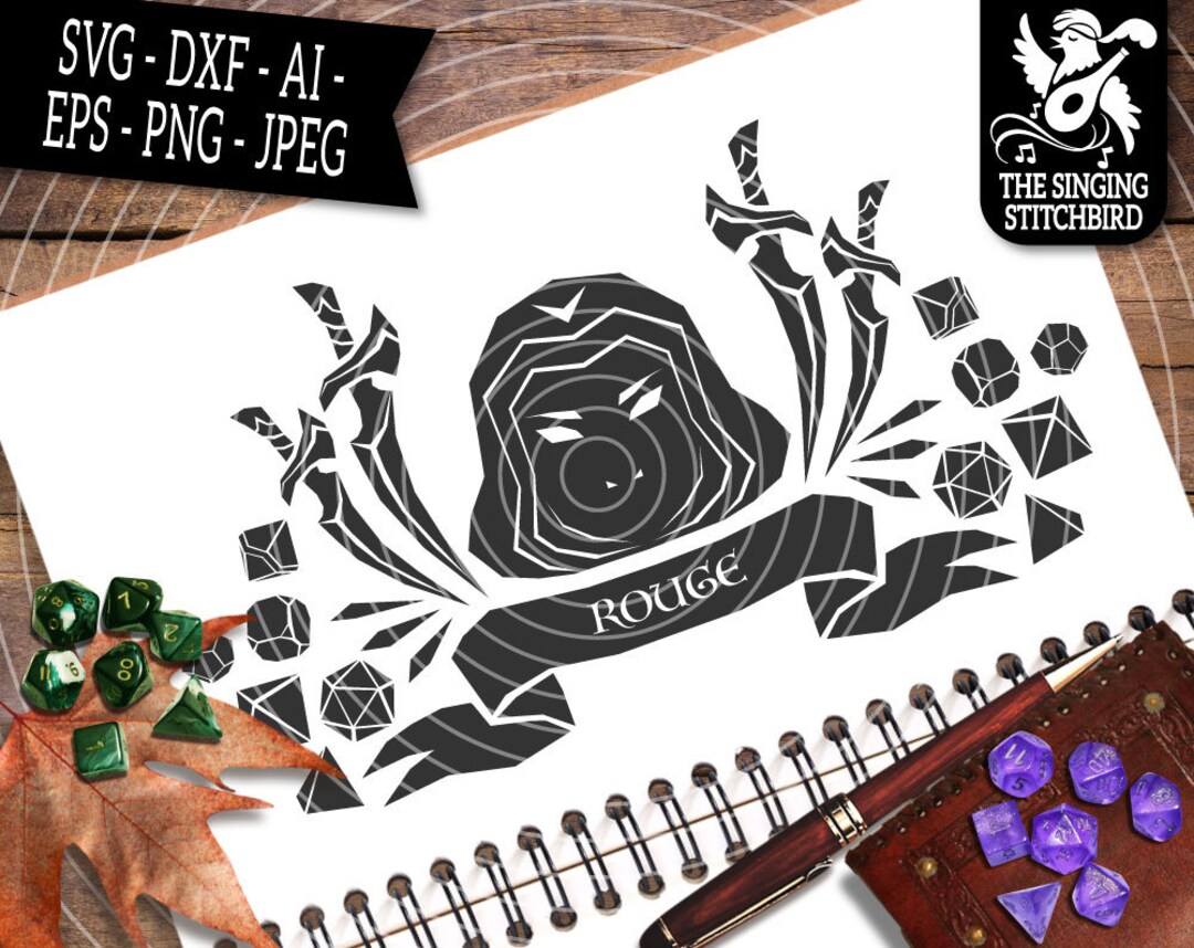 Rouge Emblem 1 SVG, Dungeons and Dragons, Dnd Classes, Silhouette SVG ...