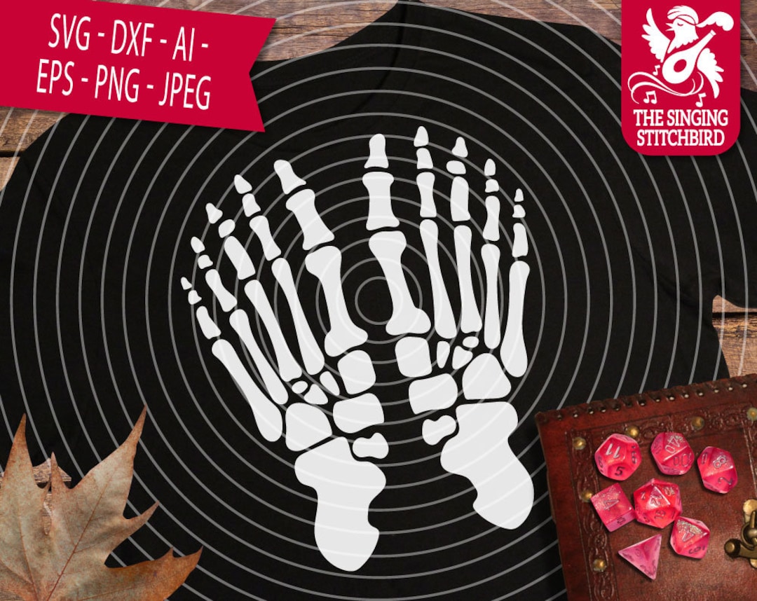 Skeleton Feet SVG DXF, Instant Download, Stitchbird Graphics Commercial ...
