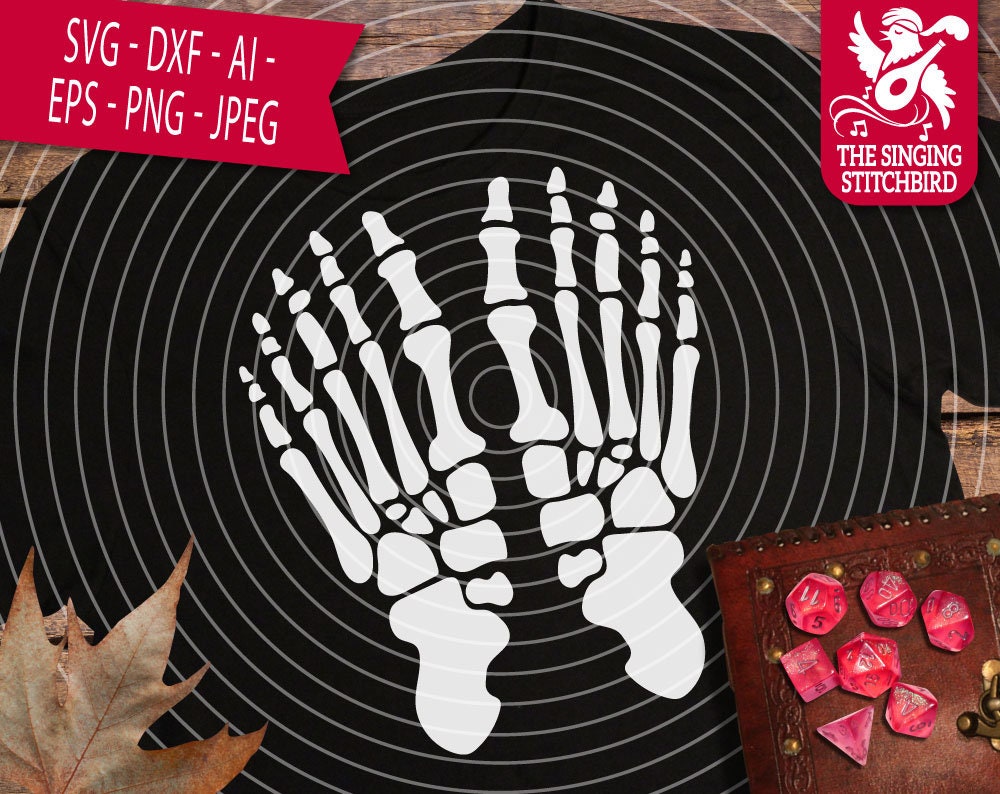 Skeleton Feet SVG DXF, Instant Download, Stitchbird Graphics Commercial ...