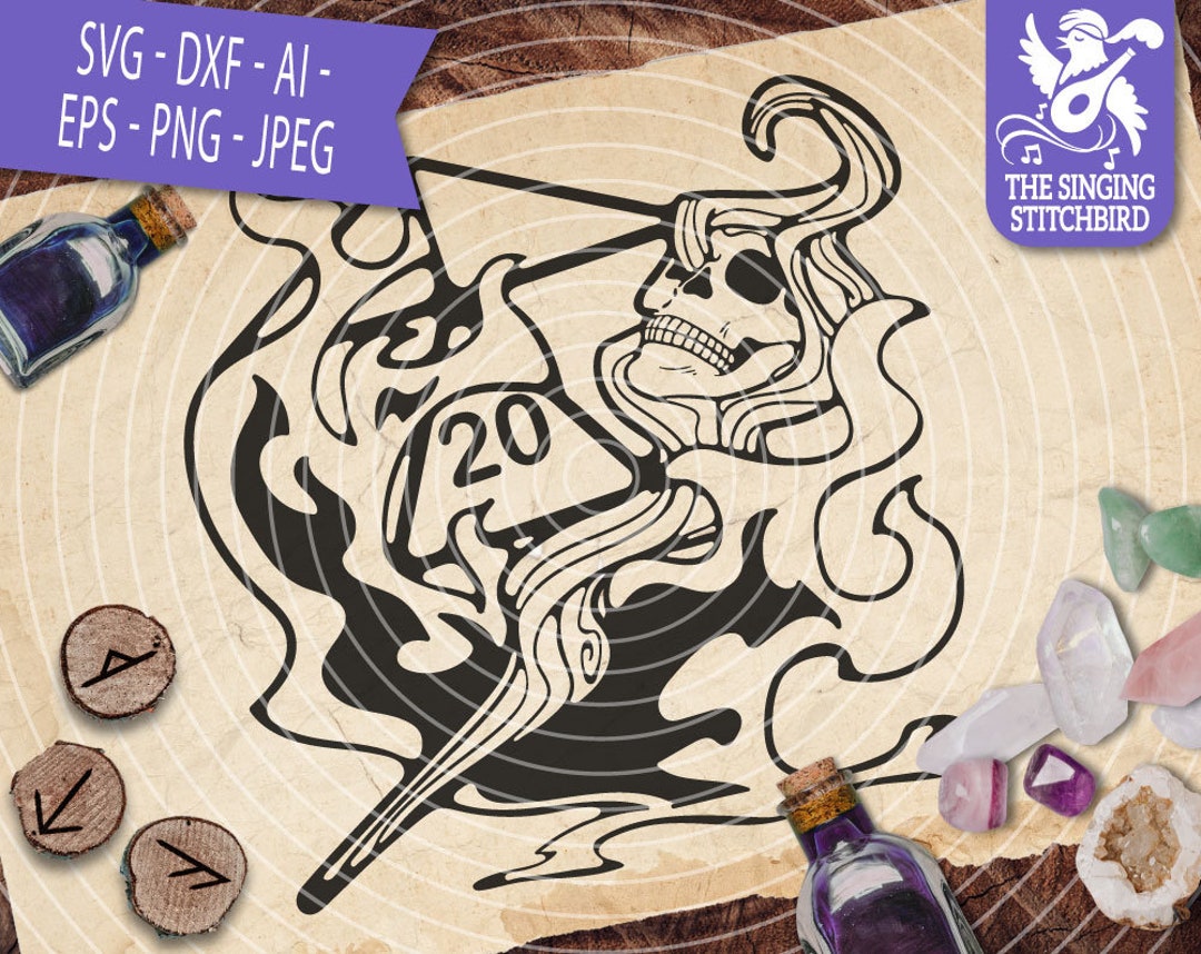 D20 - Warlock 1 SVG, Dungeons and Dragons Commercial Use, Silhouette ...