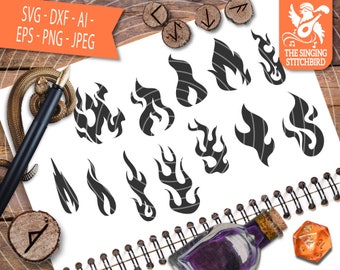 Fire Bundle Svg/ Fire Vector Svg/ Fire Clipart/ Flame Svg/ - Etsy