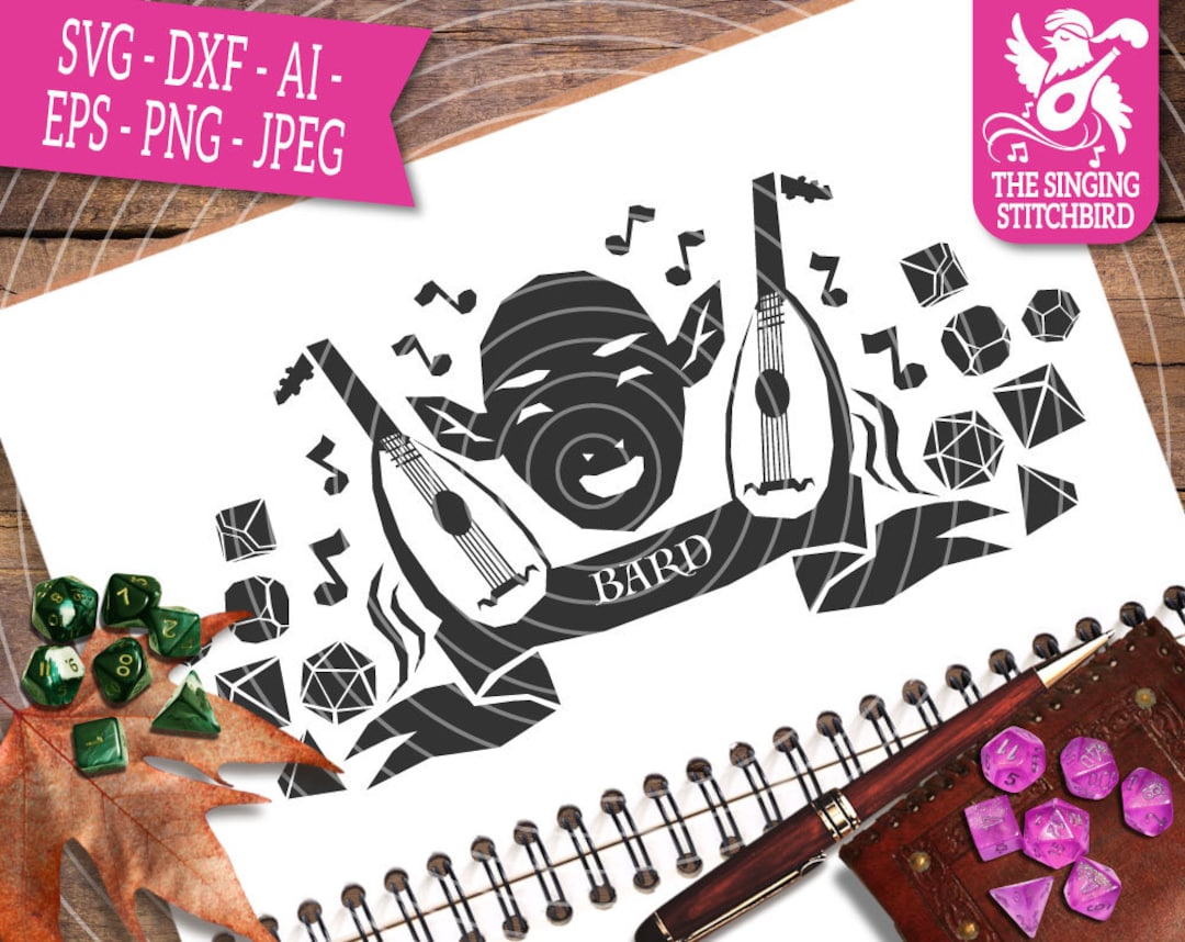 Bard Emblem 1 SVG, Dungeons and Dragons, Dnd Classes, Silhouette SVG ...