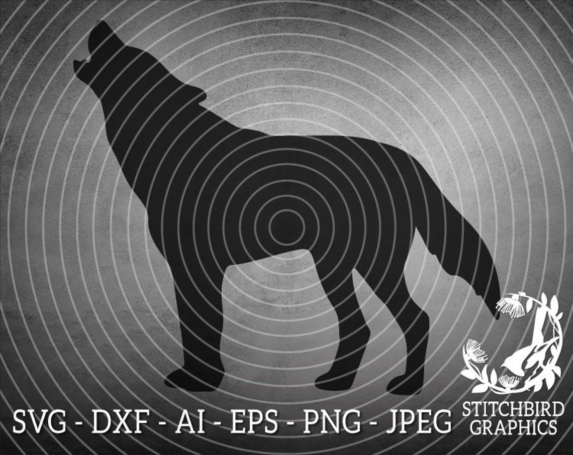 Howling Wolf SVG Instant Download Vector Art Commercial Use | Etsy