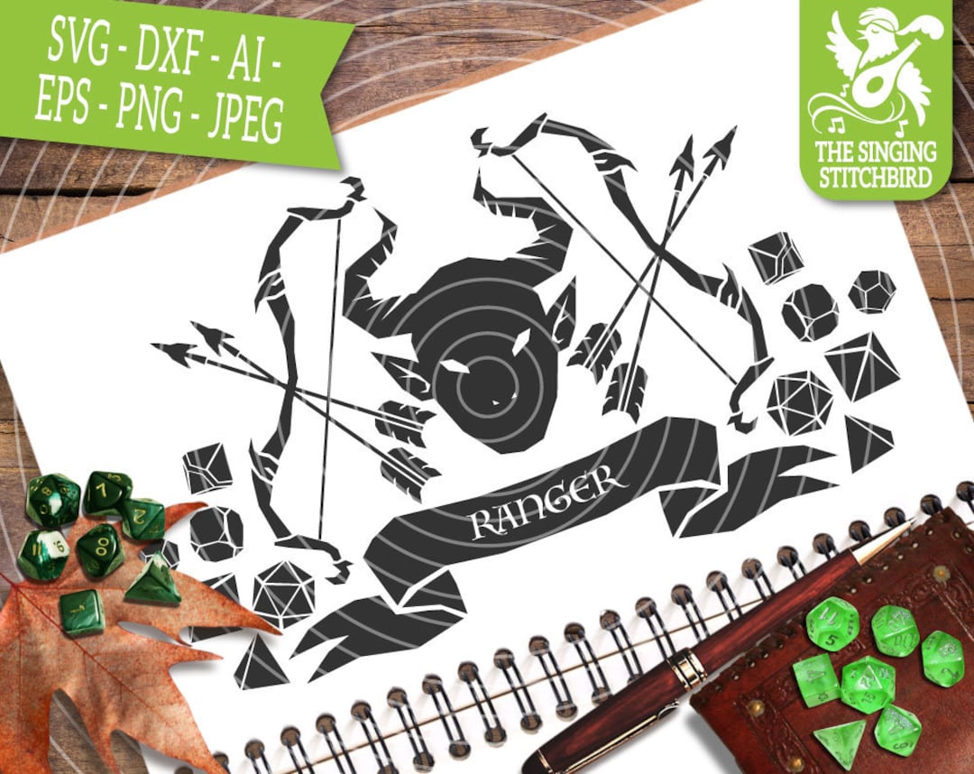 Ranger Emblem 1 SVG, Dungeons and Dragons, Dnd Classes, Silhouette SVG ...