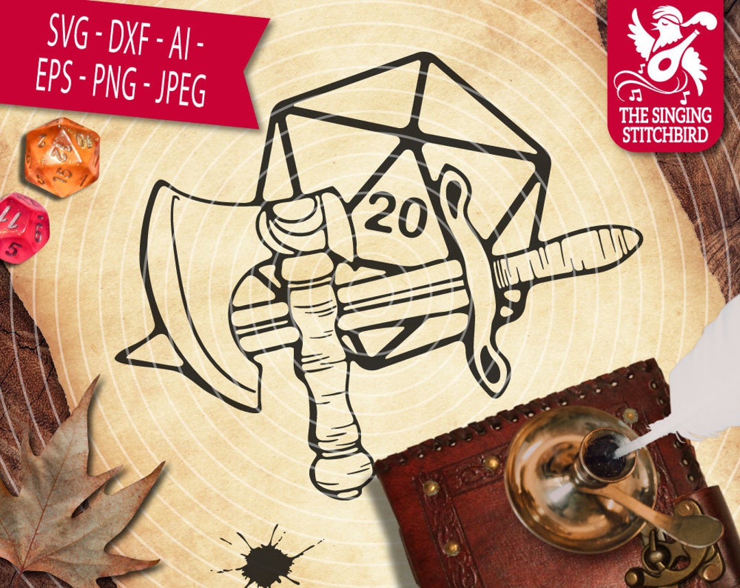 D20 - Barbarian 1 SVG, Dungeons and Dragons Commercial Use, Silhouette ...