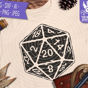 D20 Distressed Bundle 1 SVG DXF, Instant Download, Stitchbird Graphics ...