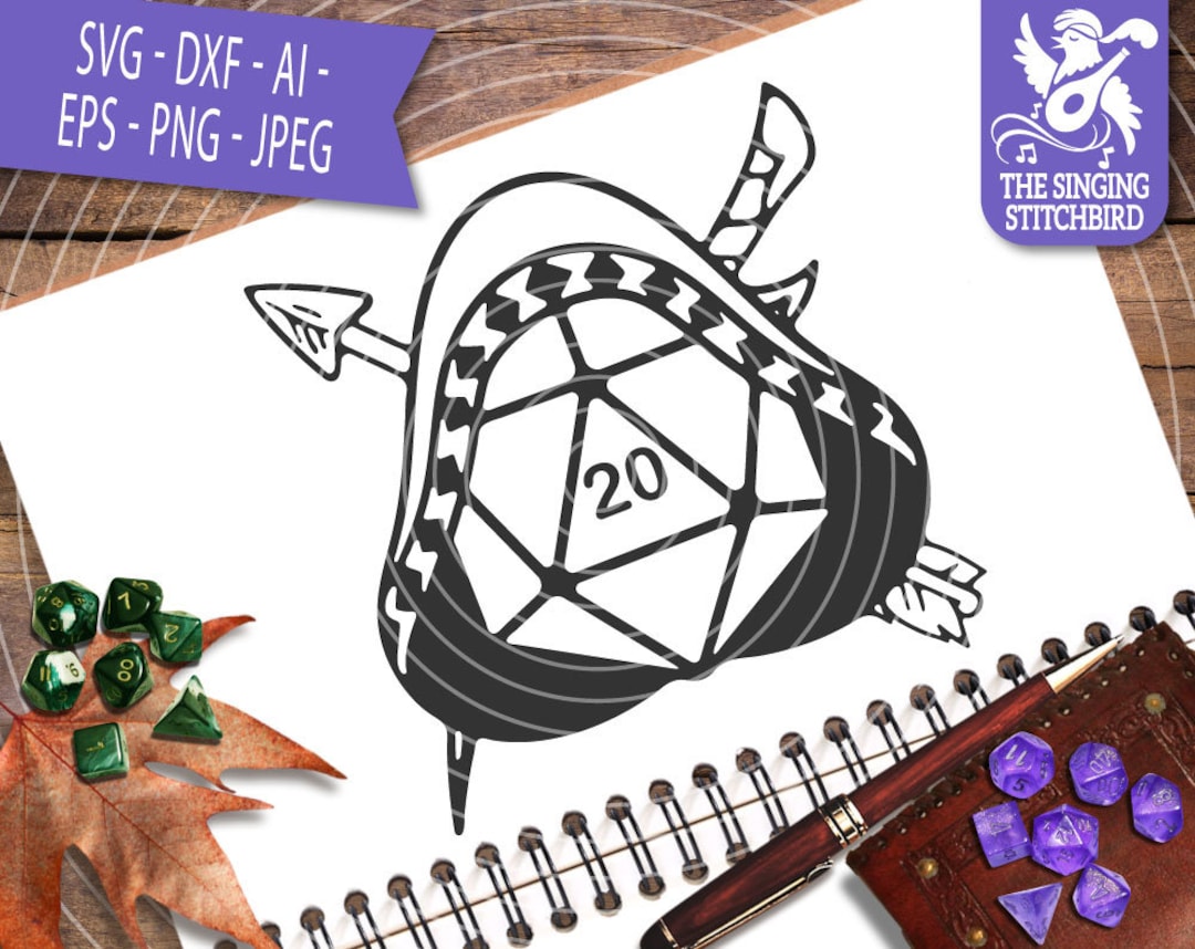 D20 - Rouge 1 SVG, Dungeons and Dragons Commercial Use, Silhouette SVG ...