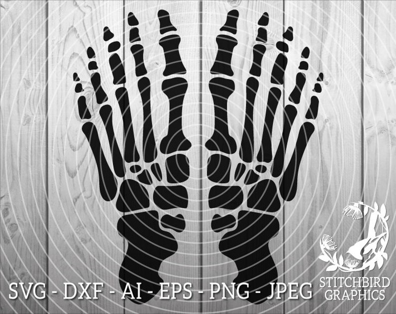 Skeleton Feet SVG DXF Instant Download Stitchbird Graphics - Etsy