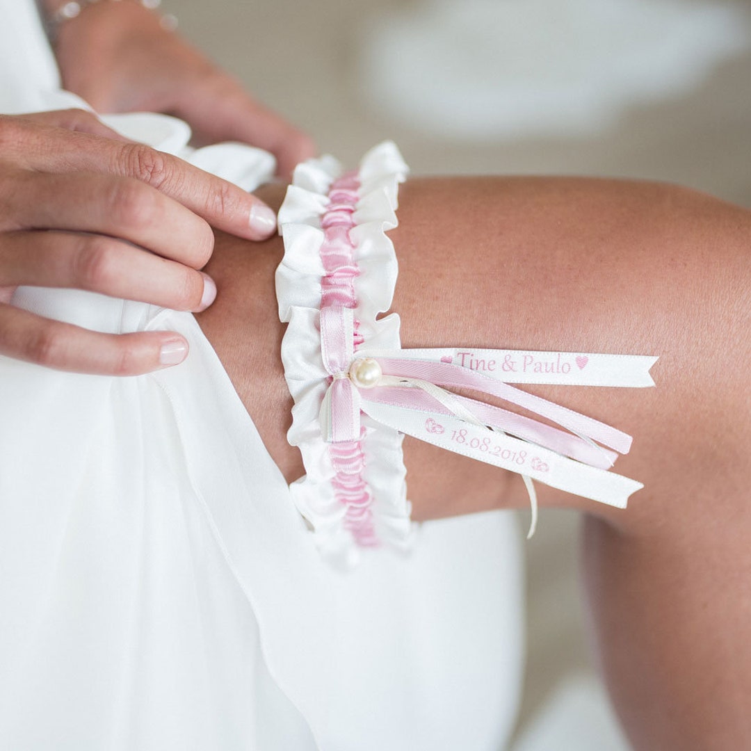 Satin Classic Garter - White - Etsy