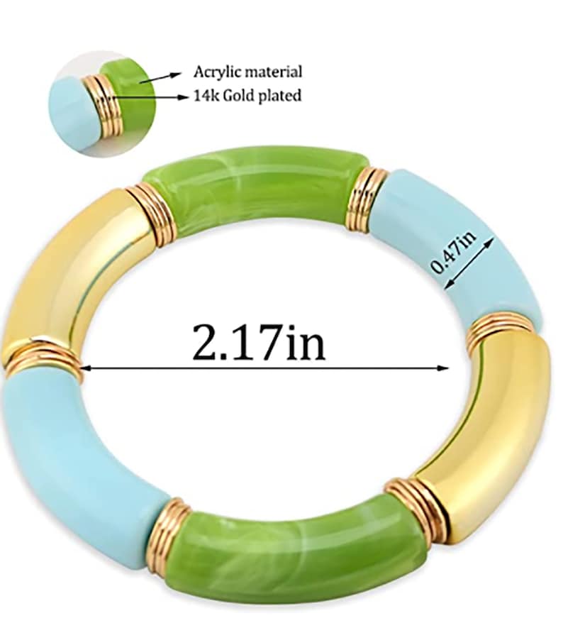 Acrylic Tube Bracelet Stack/ Tube Bead Bracelet/ Stack Bracelets ...