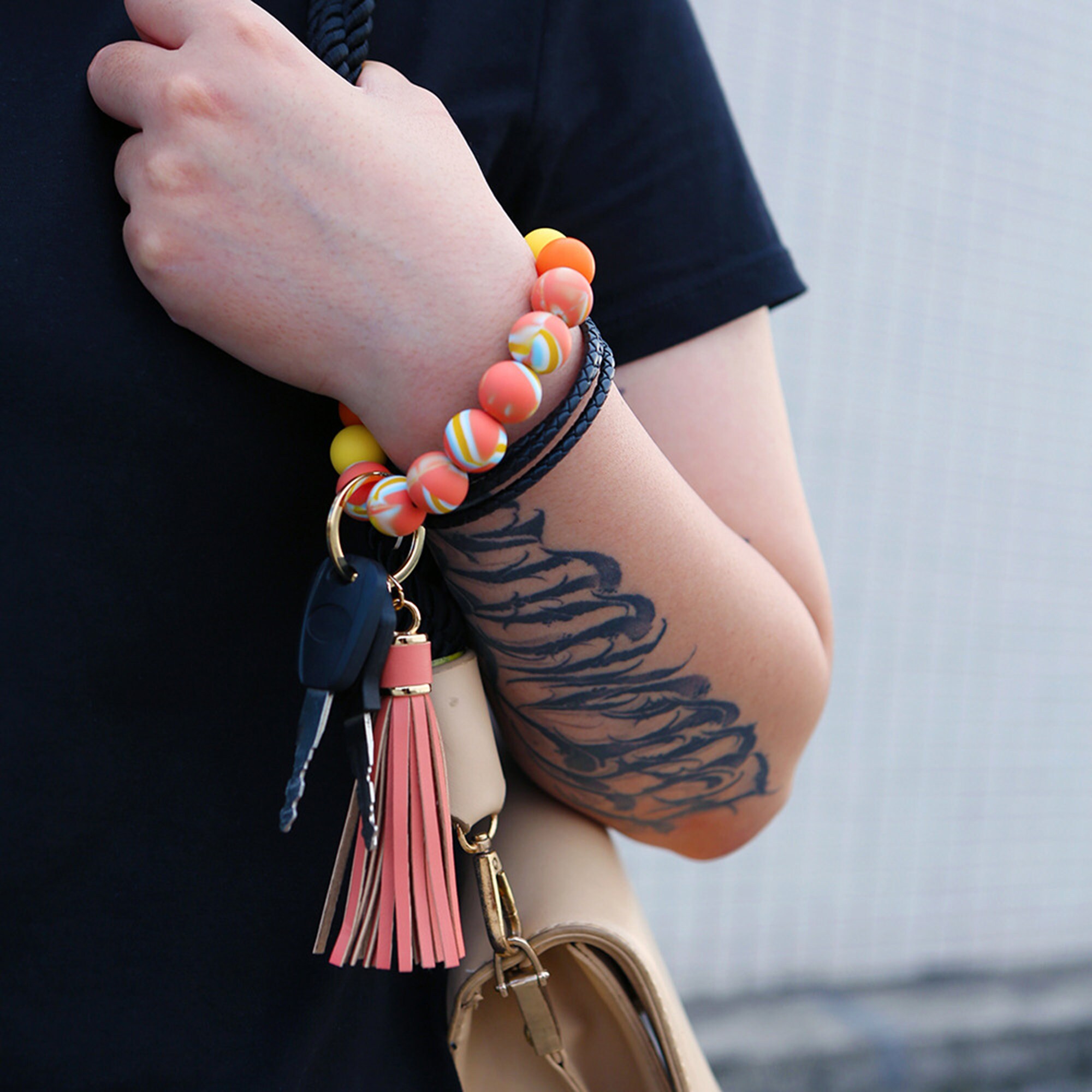 Key Ring Bracelet. Find Keys,key Chain Bangle, Key Fob,key Holder Key ...