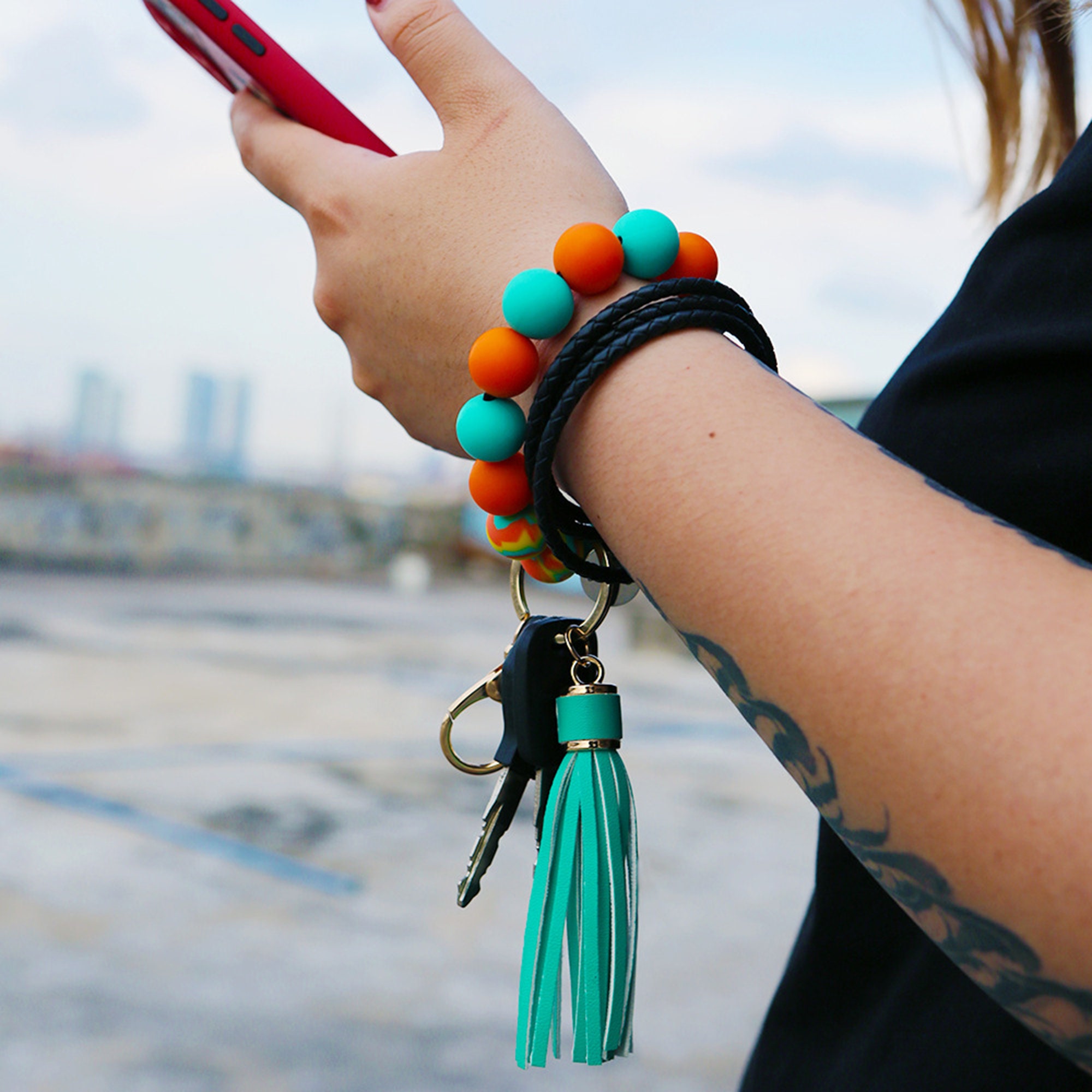 Key Ring Bracelet. Find Keys,key Chain Bangle, Key Fob,key Holder Key ...