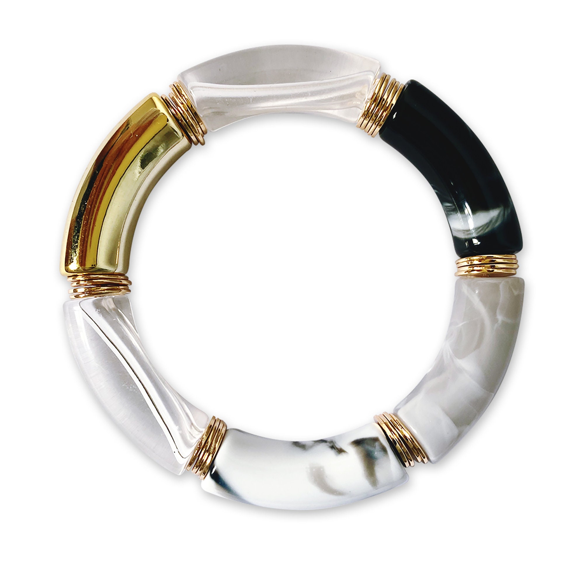 Acrylic Tube Bracelet Stack/ Tube Bead Bracelet/ Stack Bracelets ...