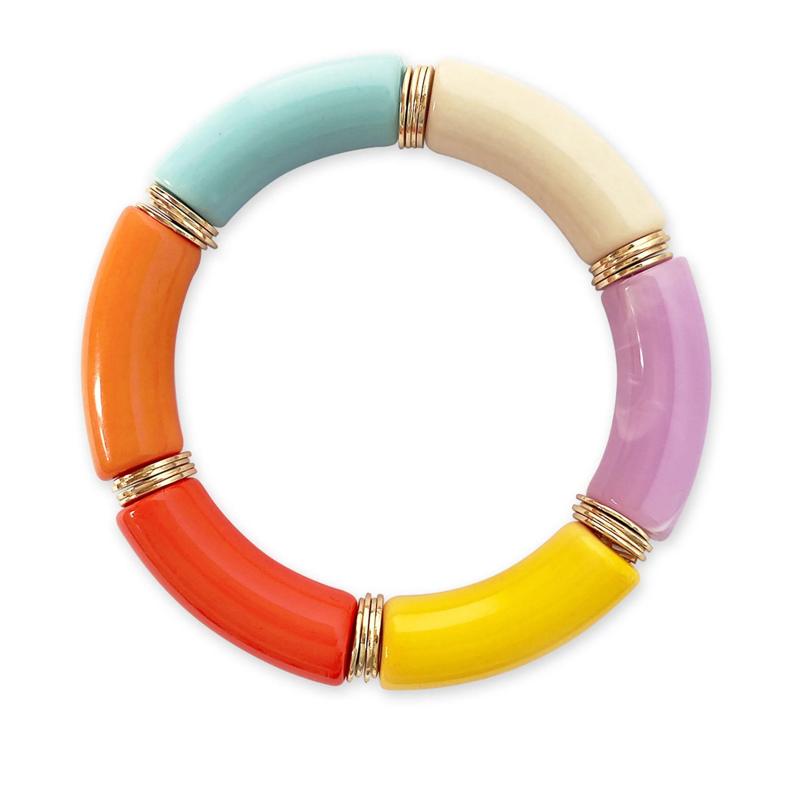 Acrylic Tube Bracelet Stack/ Tube Bead Bracelet/ Stack Bracelets ...