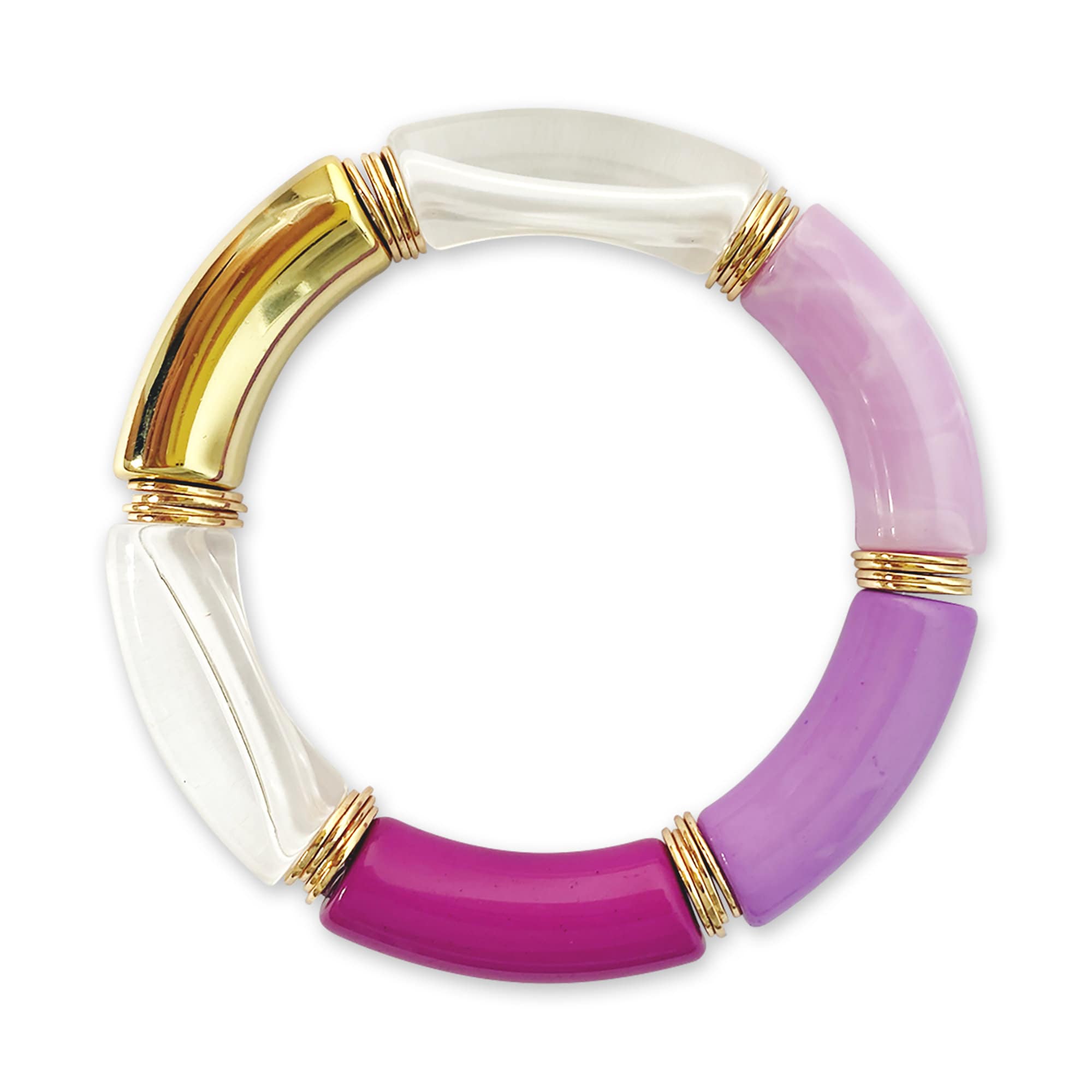 Acrylic Tube Bracelet Stack/ Tube Bead Bracelet/ Stack Bracelets ...
