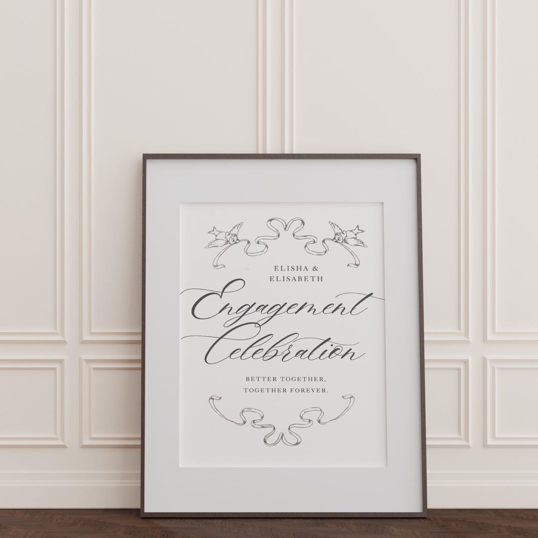 Editable Wedding Signage Canva Template | Engagement / Wedding Welcome ...