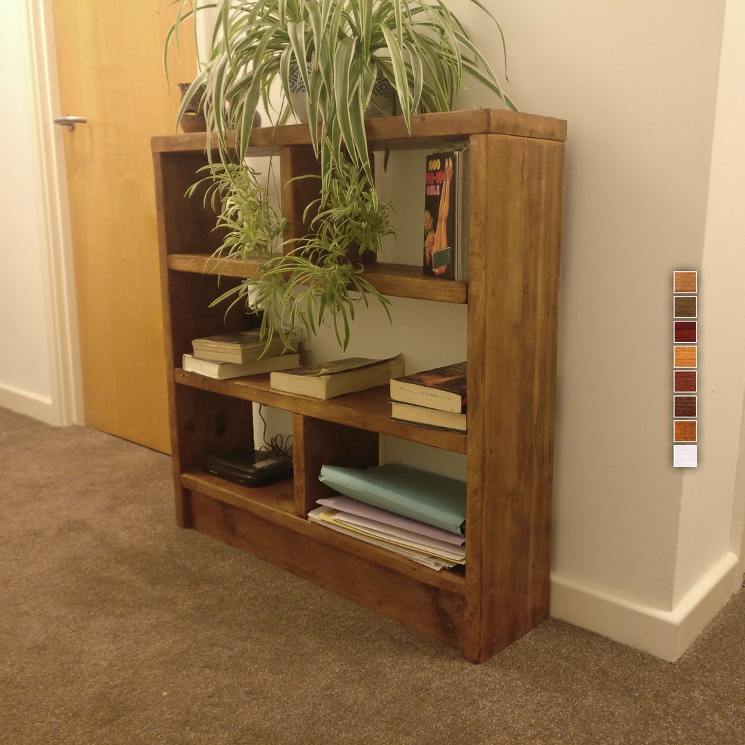 Rustic Bookshelf Wooden Bookcase Wooden Book Case Chunky Book Shelf - Etsy
