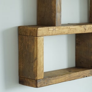 Rustic Stepped Shelf - Handcrafted Shelving - Wooden Shelves - Etsy