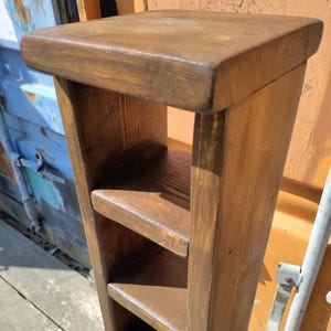 Rustic CD Storage Tower, Free Standing Wooden Storage Unit, Pinewood ...