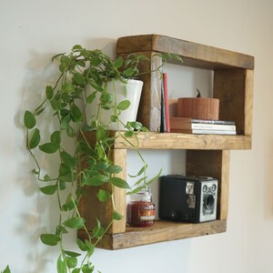 Rustic Stepped Shelf Handcrafted Shelving Wooden Shelves - Etsy