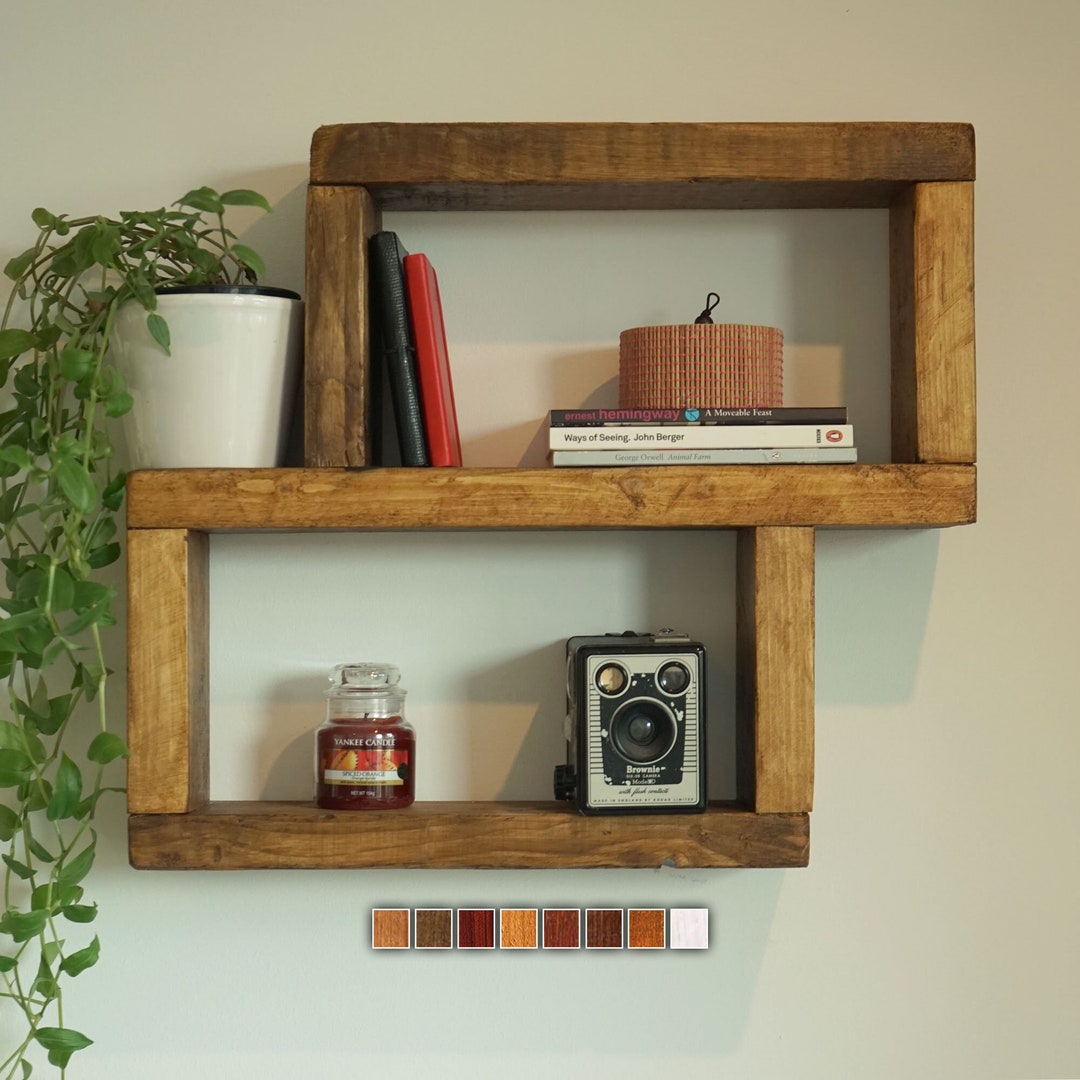 Rustic Stepped Shelf Handcrafted Shelving Wooden Shelves - Etsy