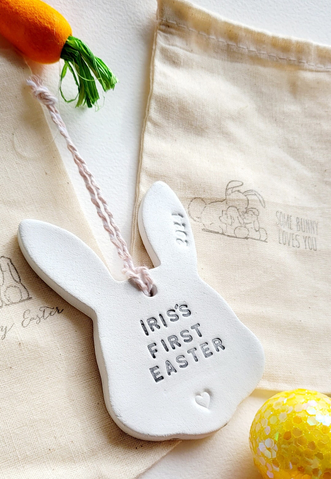 My First Easter Bunny Personalised Gift, Easter Basket Gift Tag, Baby's ...