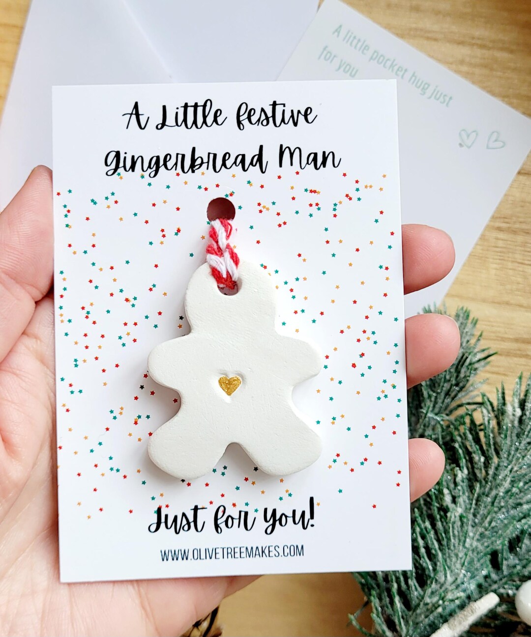 Festive Gingerbread Man Pocket Hug, Colleague, Staff Christmas Gift ...