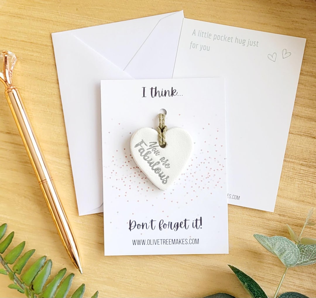 You Are Fabulous Clay Pocket Hug Gift, Sending Positive Vibes ...