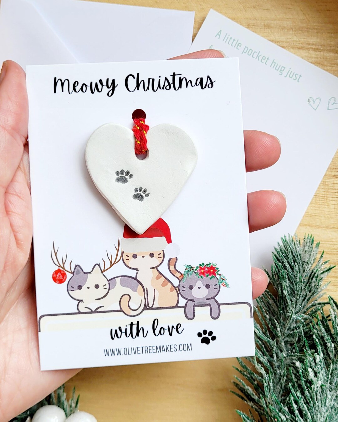 Cat Meowy Christmas Pocket Hug, Cat Lady Christmas Gift, Pet Lover ...