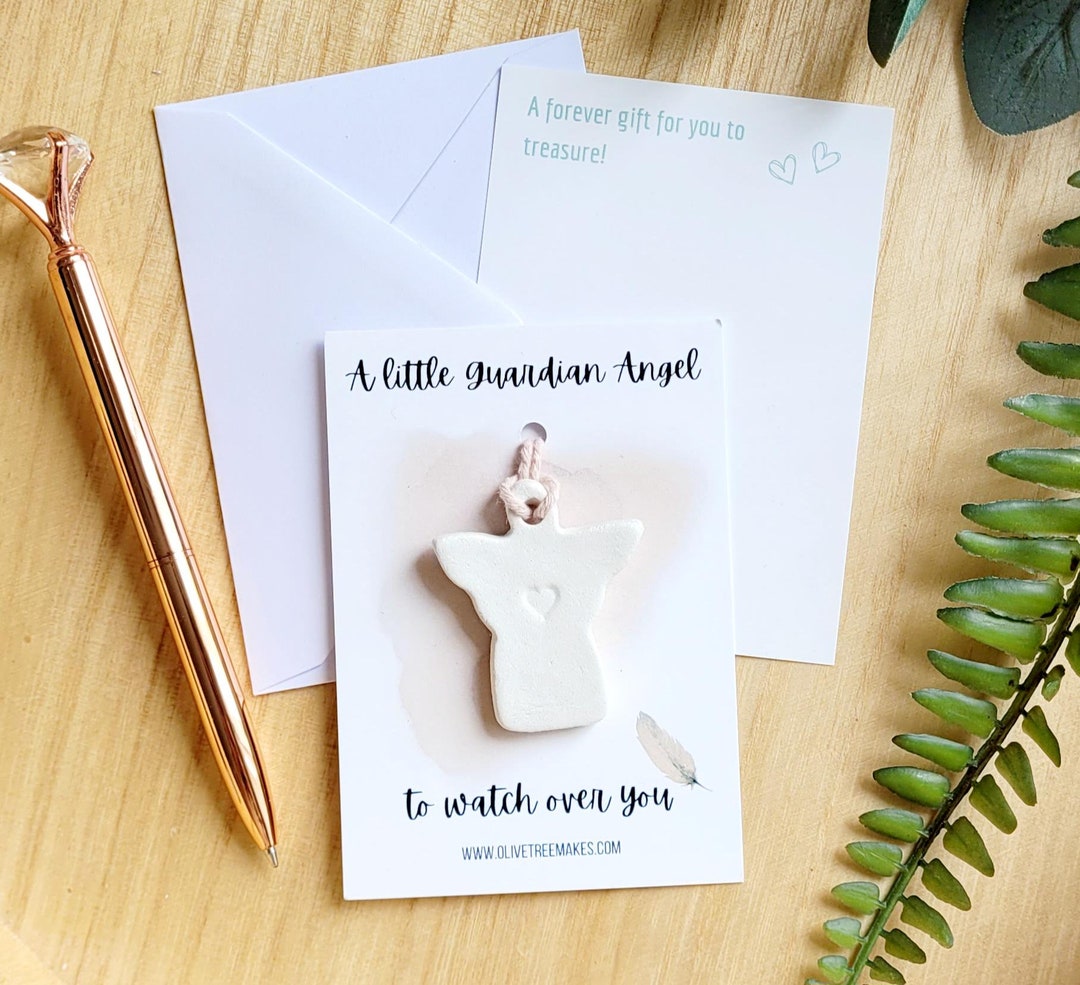 Little Guardian Angel to Watch Over You Clay Pocket Hug, Bereavement ...