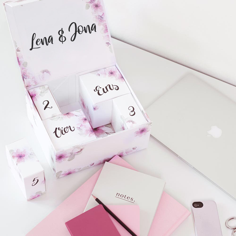 Customized Wedding Countdown Box - Etsy