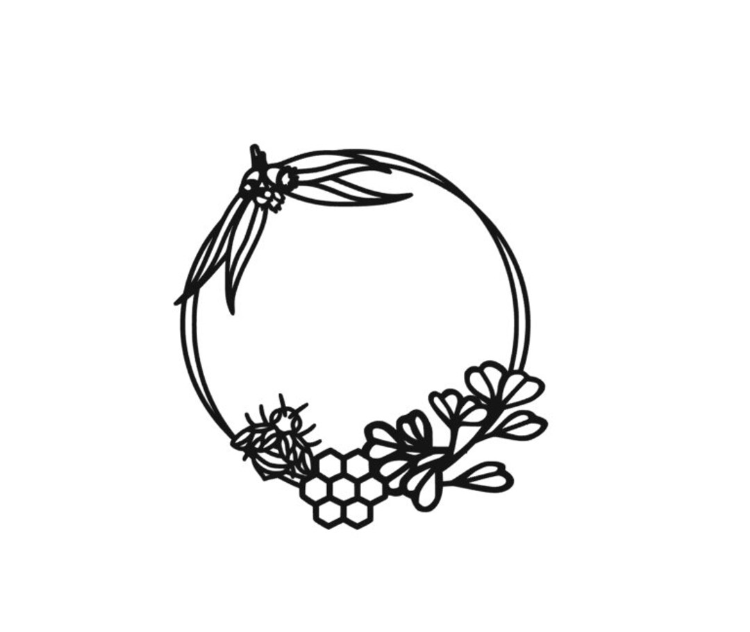 Cadre de mariage, Déco de mariage, CADRE FLORAL en SVG, Couronne ...