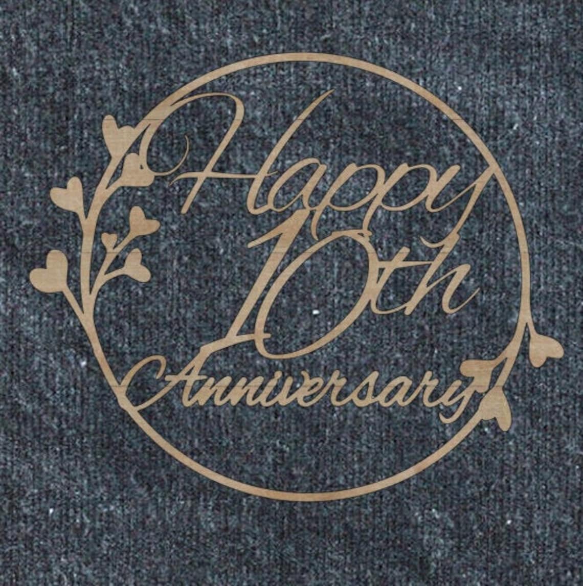 Wedding Frame, Wedding Deco, Happy 10th Anniversary Frame in SVG, Paper ...