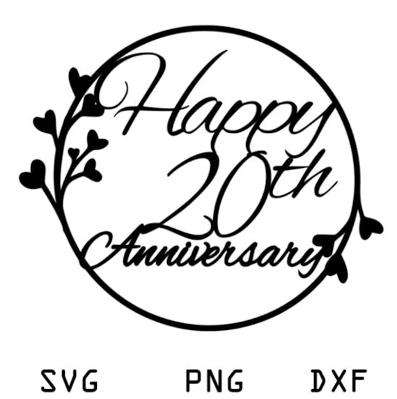 Wedding Frame Wedding Deco Happy 20th Anniversary Frame in - Etsy