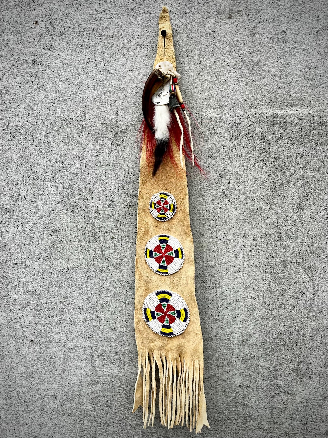 Handmade Trailer – Plains Native Indian Style With Beaded Rosettes ...