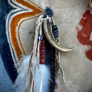 Handcrafted Plains Indian Style Shield – Rawhide, Beads & Feathers ...