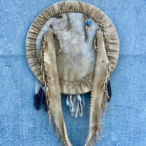 Handcrafted Plains Indian Style Shield – Rawhide, Beads & Feathers ...