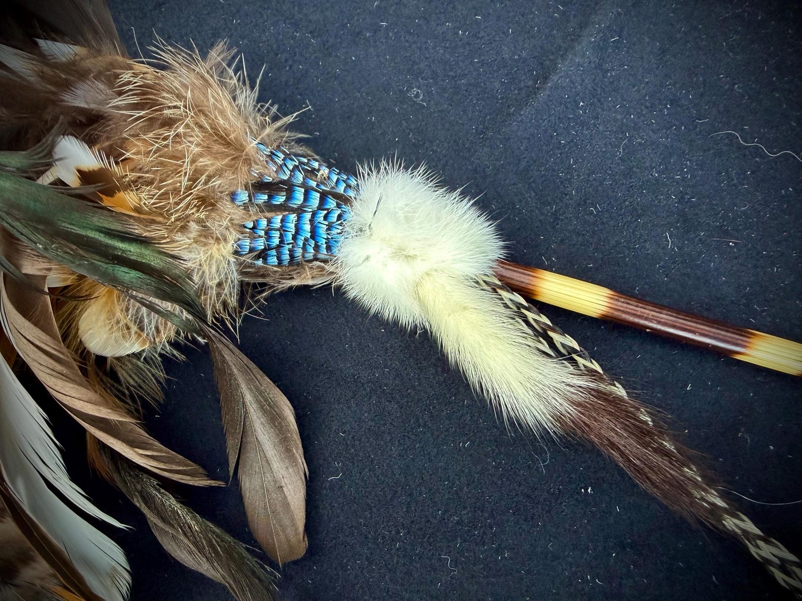 Old Style Plains Indian Fur Turban | Ceremonial Headdress | Feather ...