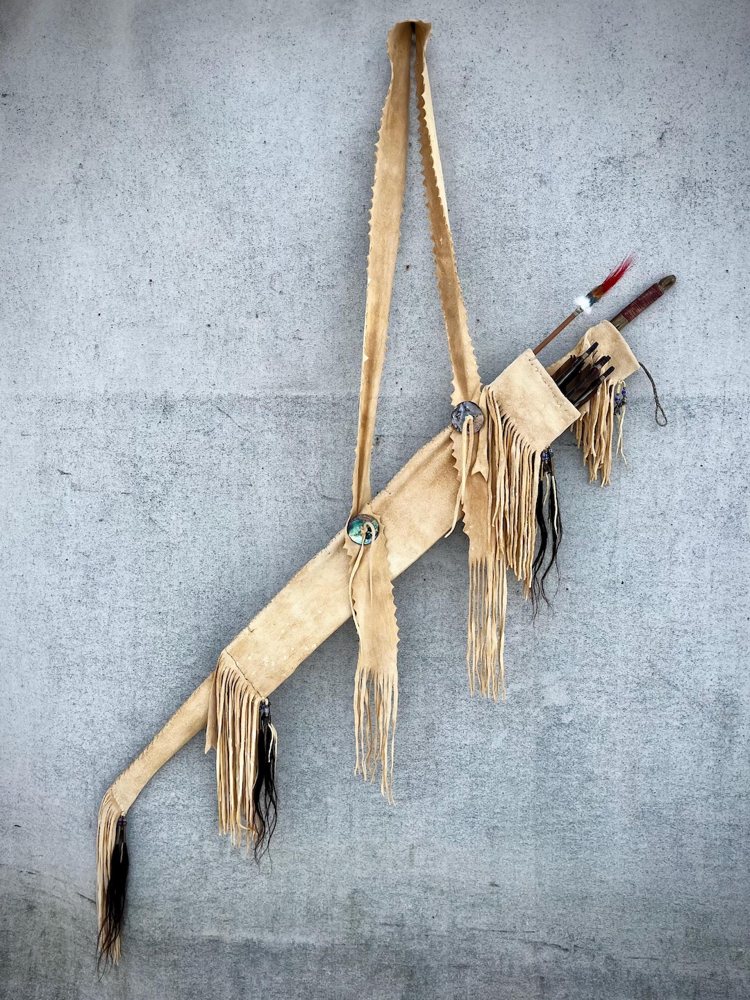 Plains Indian Quiver Regalia | Handmade Deer Skin Native Style - Etsy