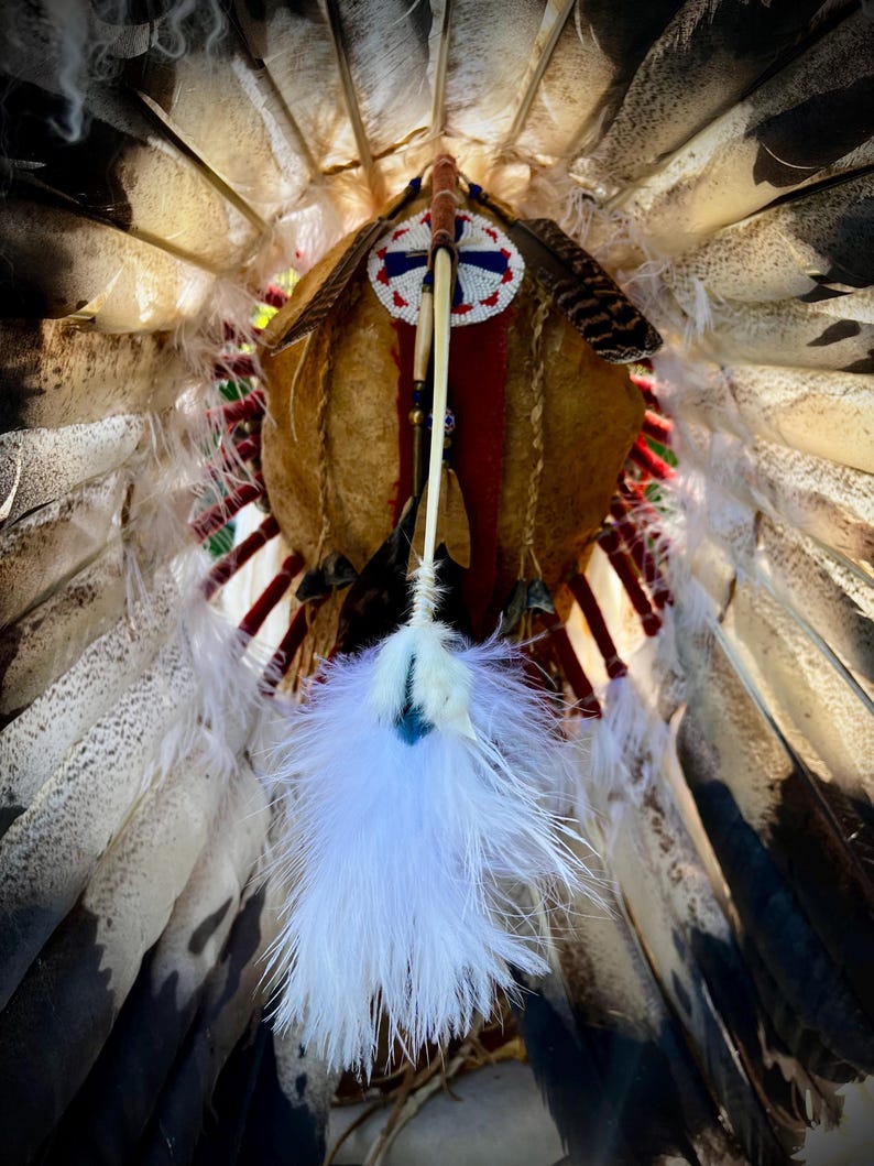 War Bonnet Plains Indian Style | Handmade Feather Headdress | Powwow ...