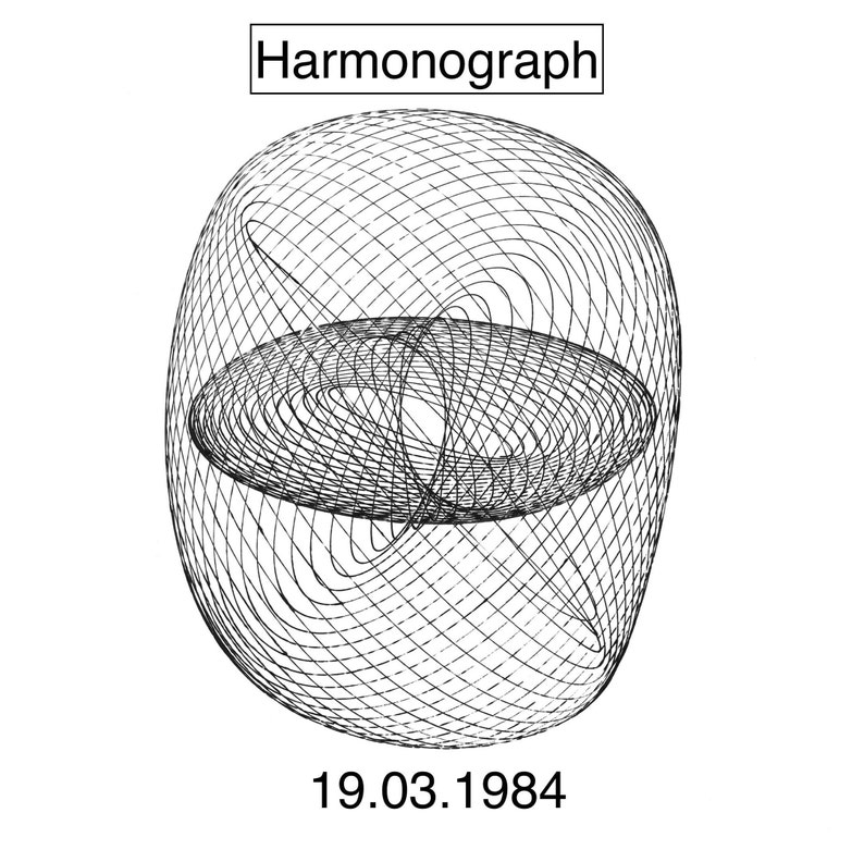 Personalised Birthday Drawing Gift From a Harmonograph - Digital ...