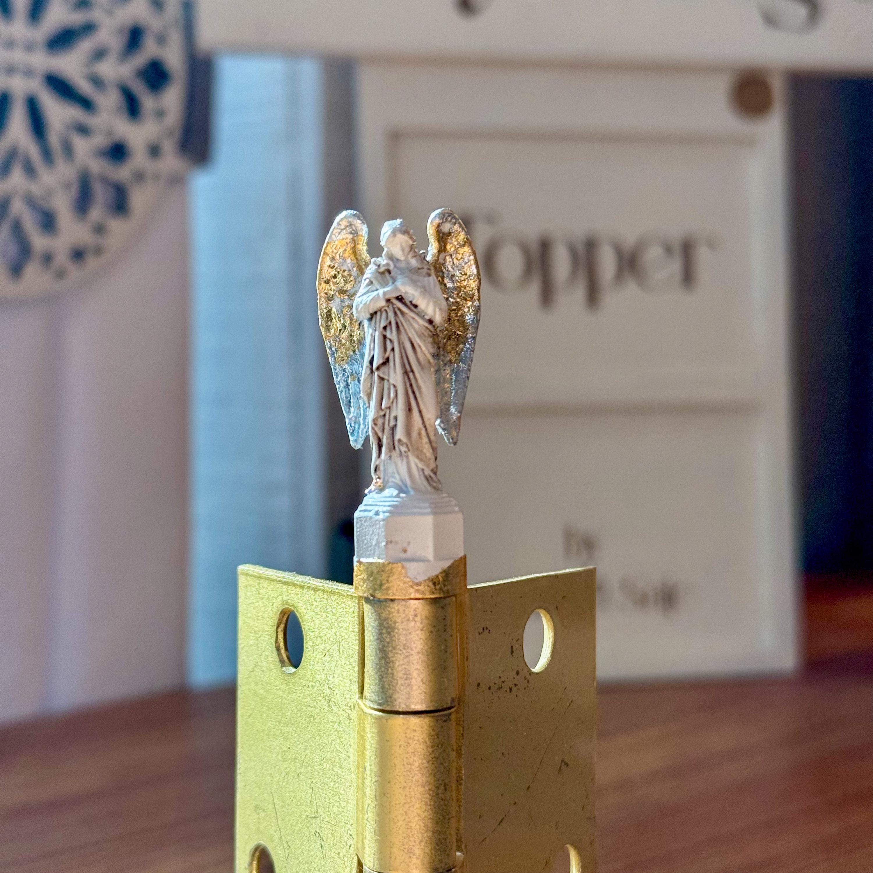 Guardian Angel, Holy Hinge Topper Tiny Statue - Etsy